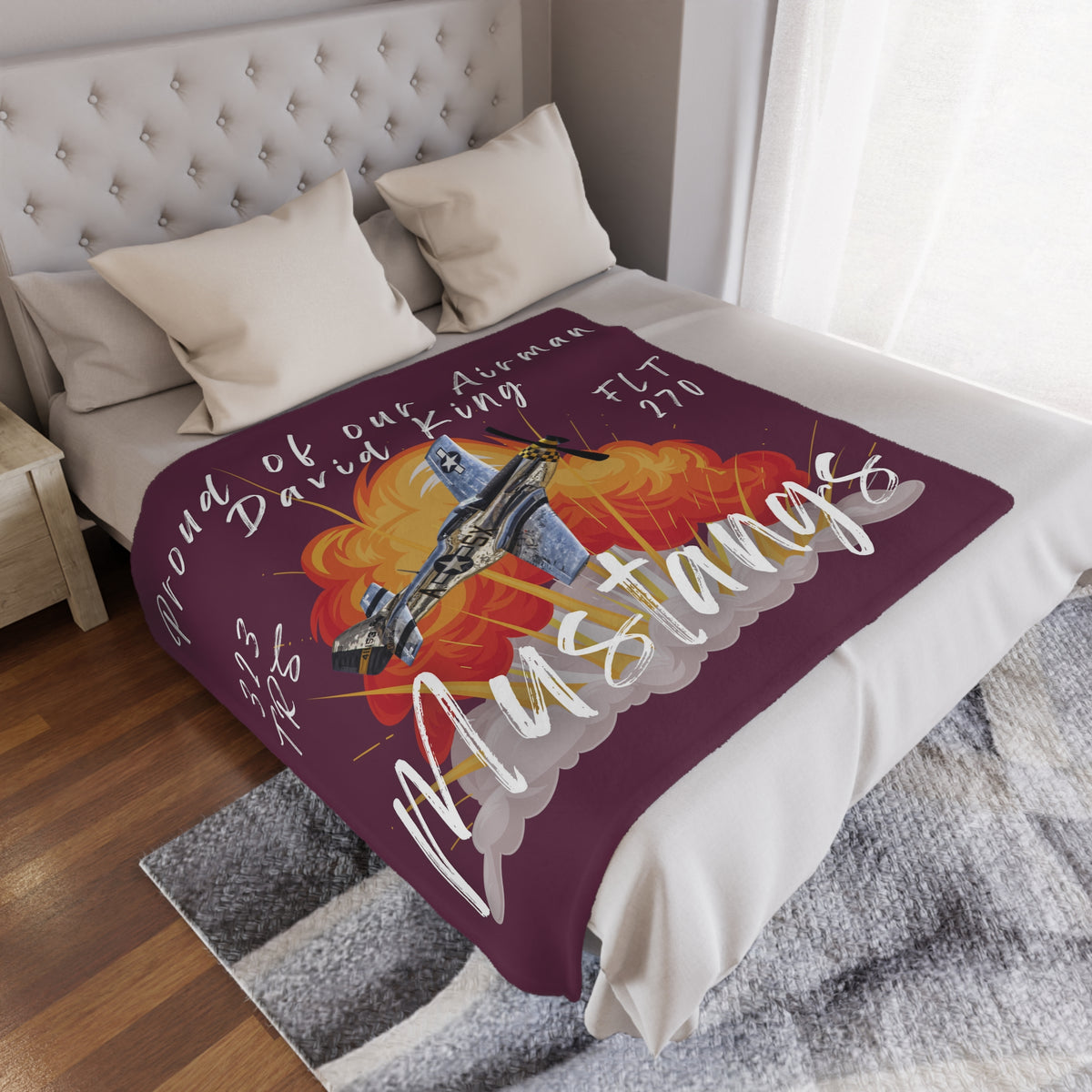 323 TRS Mustangs Blanket Banner – Aim High Shop